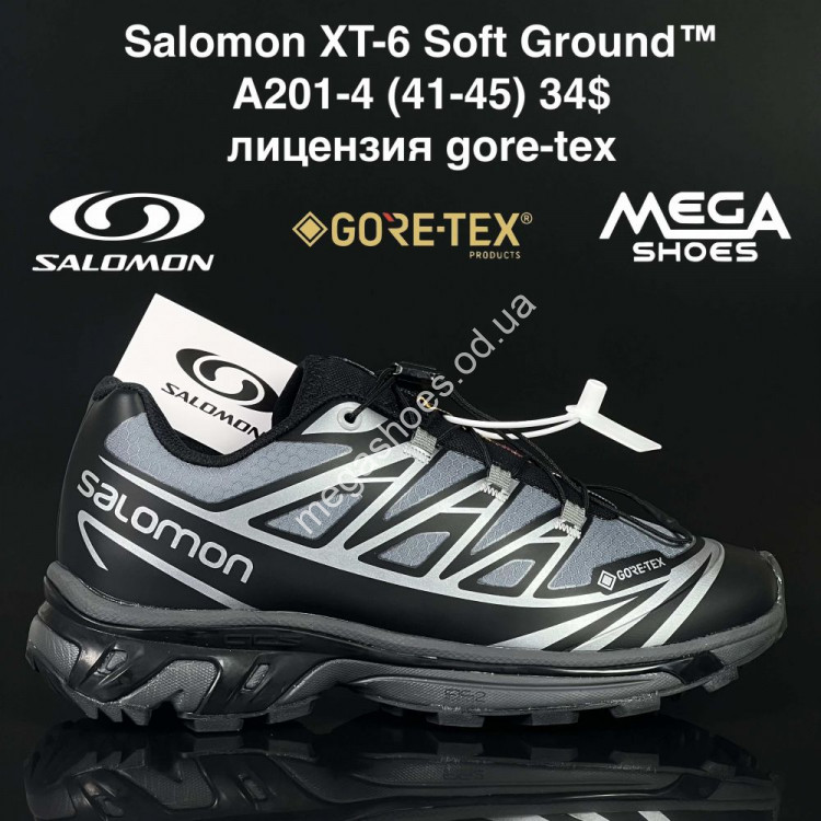 Мужские кроссовки Salomon XT-6 Soft Ground™ лицензия, gore-tex A201-4 ...